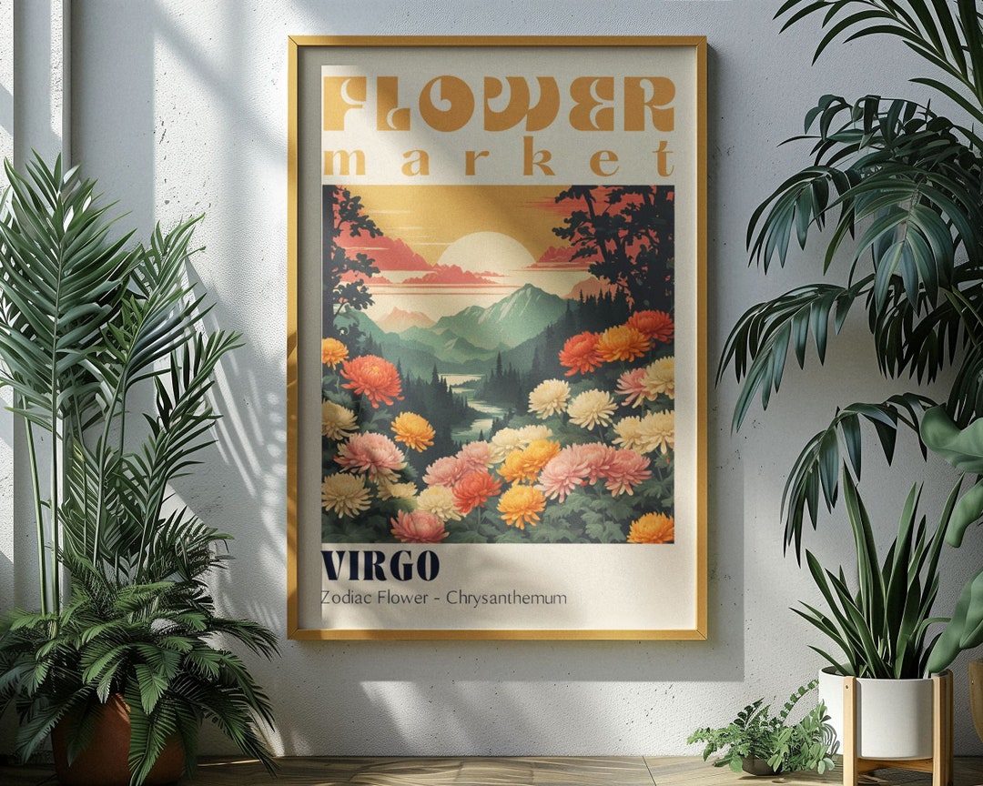 Virgo Zodiac Poster Virgo Wall Art Virgo Present Virgo Poster Virgo ...
