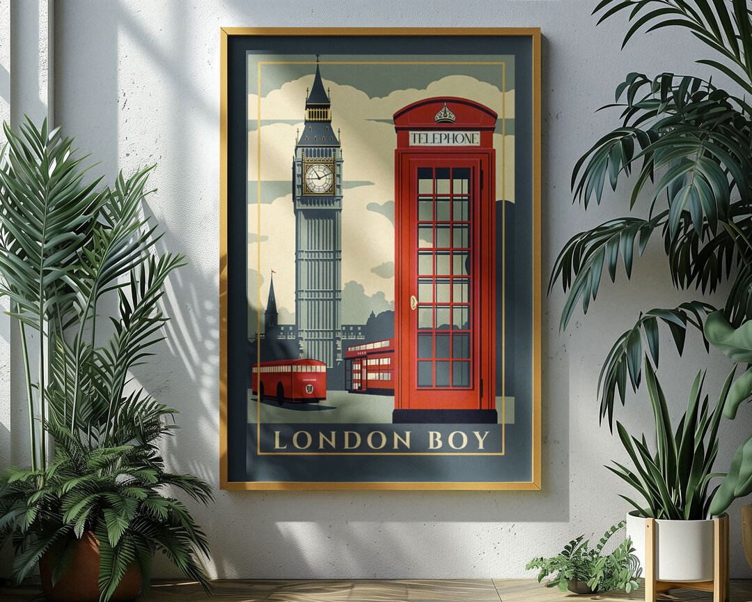 London Boy Poster London Poster London Printable Art Retro Apartment ...