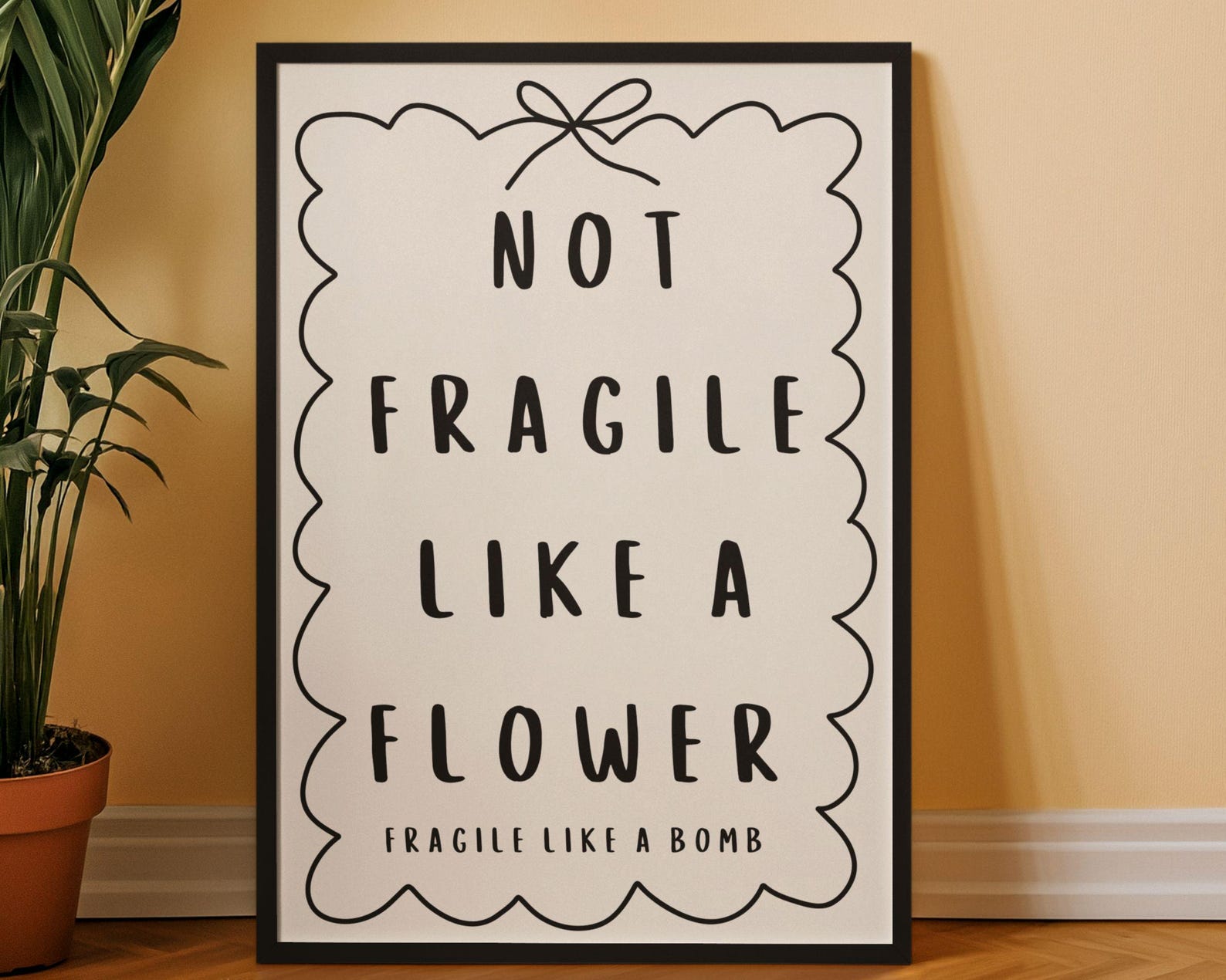 Not Fragile Like a Flower Fragile Like a Bomb RBG Poster Activism Decor ...