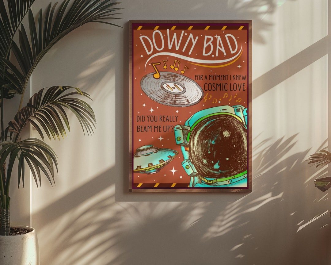 Down Bad Poster Ttpd Down Bad Ttpd Printable Wandkunst The Tortured ...