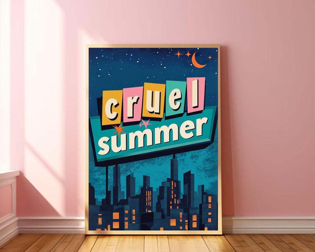 Retro Cruel Summer Poster Preppy Y2k Wall Art Bar Poster Vintage Retro ...