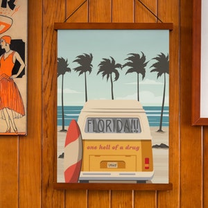 Florida Ttpd Poster Vintage Travel Print Retro Travel Poster Florida ...