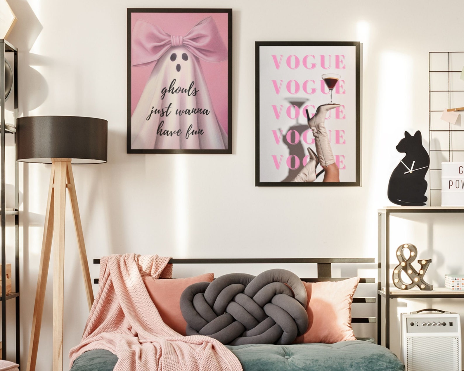 Ghouls Just Wanna Have Fun Cute Ghost Print Pink Ghost Painting Pink ...