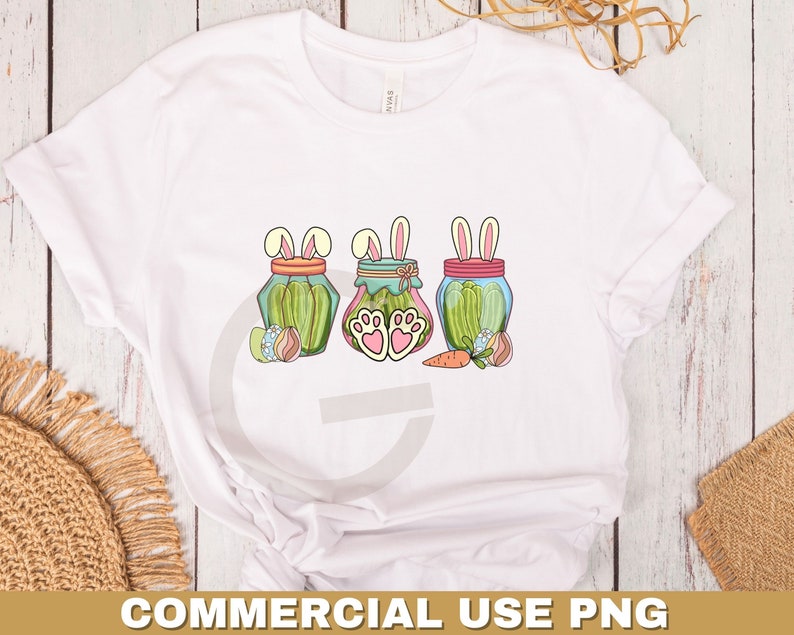 Easter Pickles Jar Sublimation Png File, Easter Pickles Clipart, Cute ...
