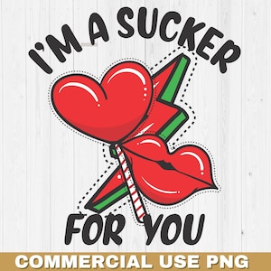 Valentines Day Retro Sublimation Png, I'm a Sucker for You Png, Xoxo ...