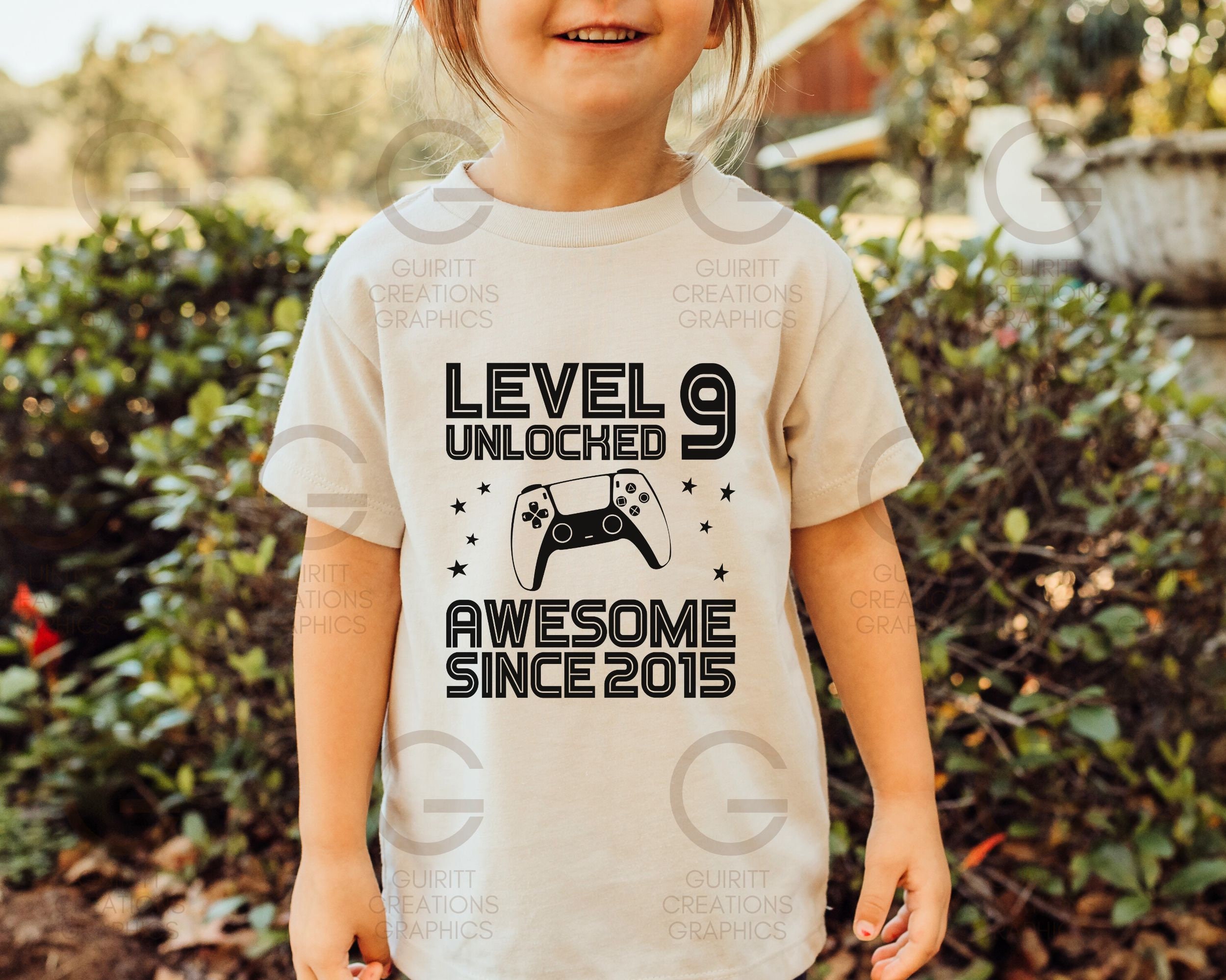 Level 9 Unlocked Awesome Since 2015 Png, Birthday Boy Svg, Gamer ...