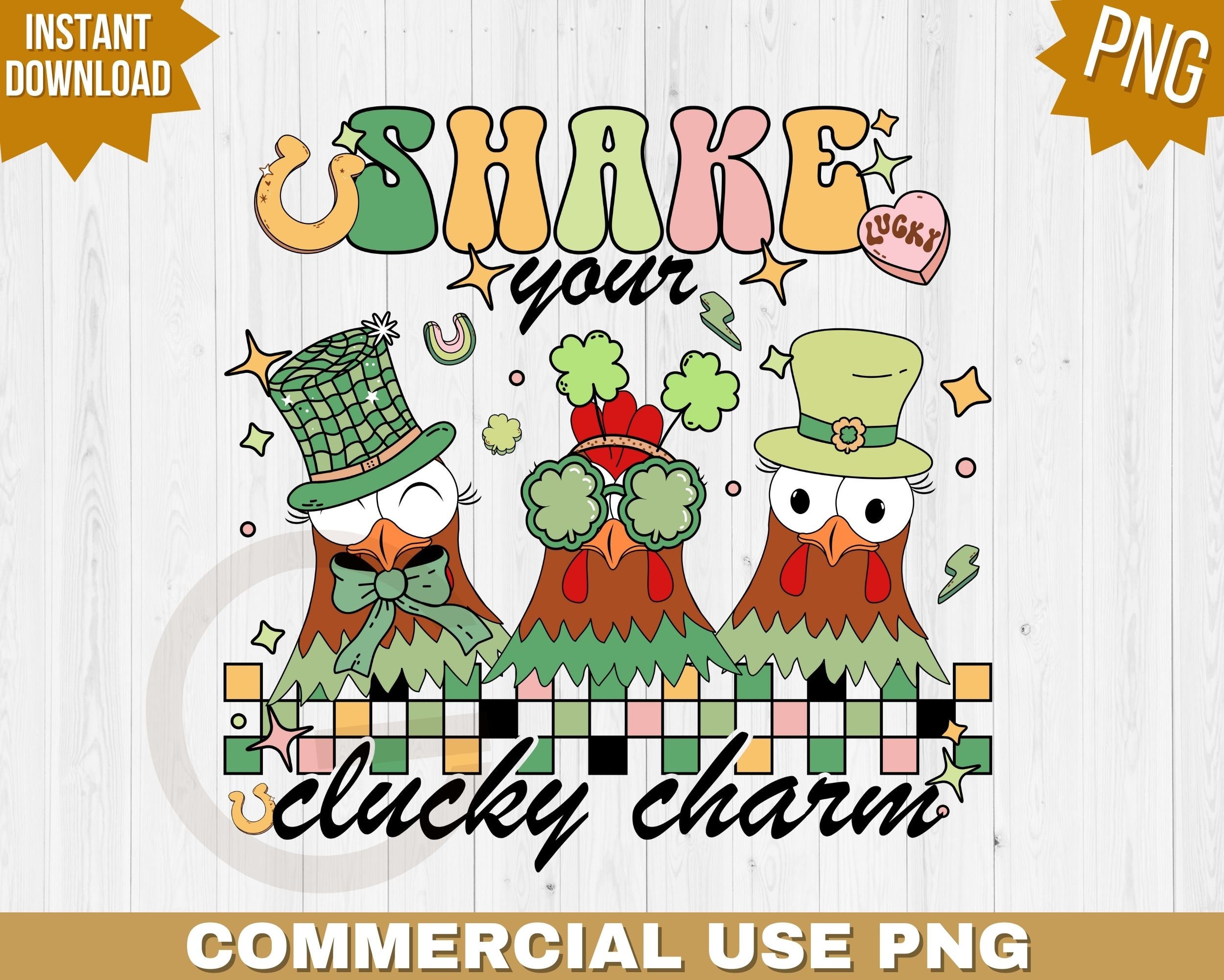 Chicken St Patricks Day Png, Chicken Farm Png, Retro St Patricks Day ...