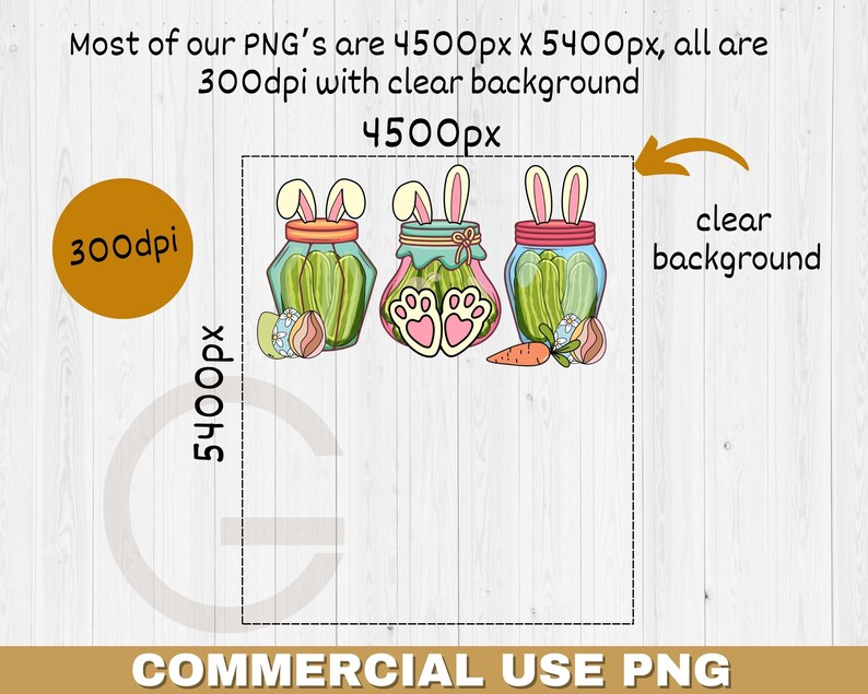 Easter Pickles Jar Sublimation Png File, Easter Pickles Clipart, Cute ...