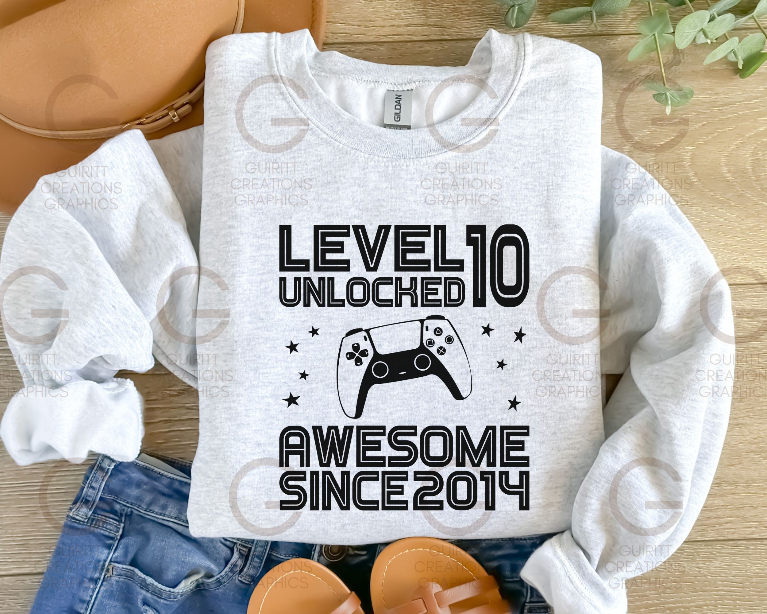 Level 10 Unlocked Awesome Since 2014 Png, Birthday Boy Svg, Gamer ...