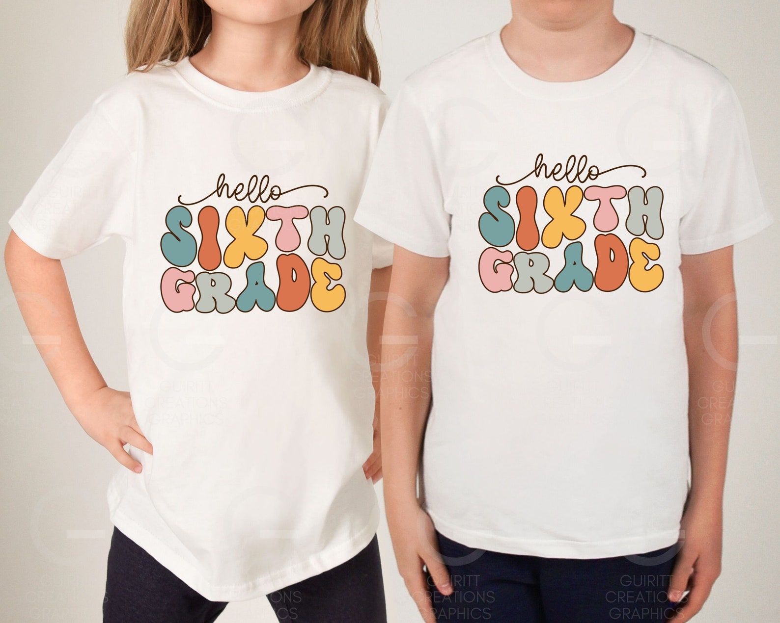 Hello Sixth Grade Vintage Back to School Groovy Png, Retro First Day of ...
