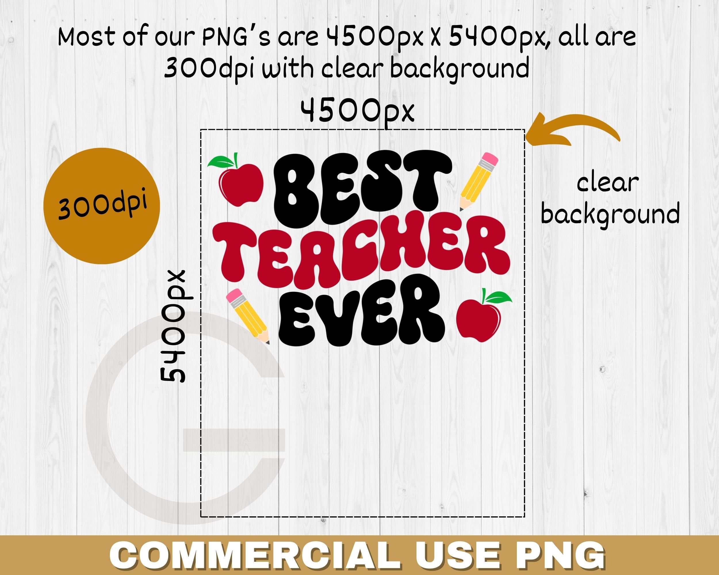 Best Teacher Ever Svg Png and Eps, Teacher Appreciation Svg, Teach Love ...