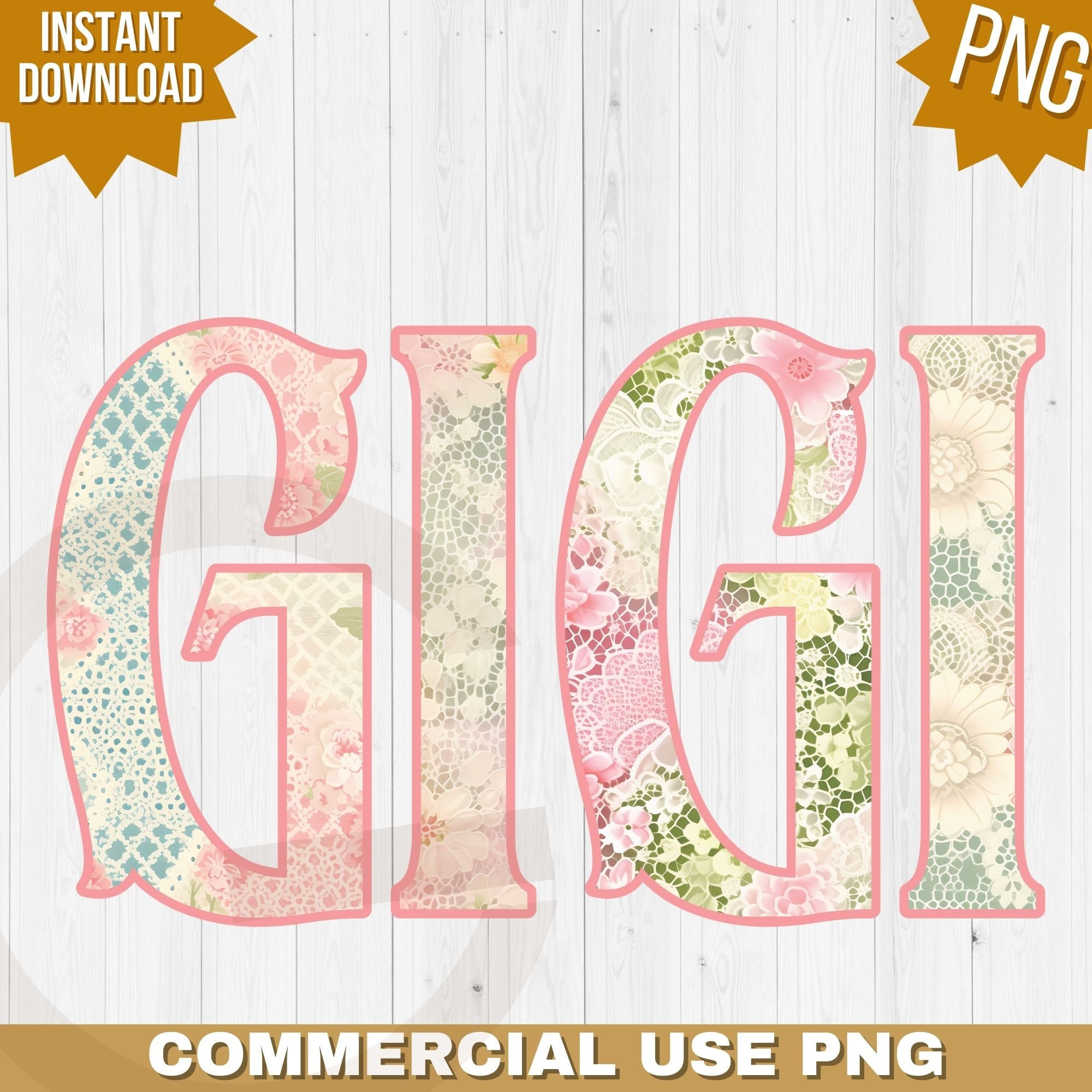 Gigi Lace Sublimation Png Instant Download File, Chick Mom Words ...