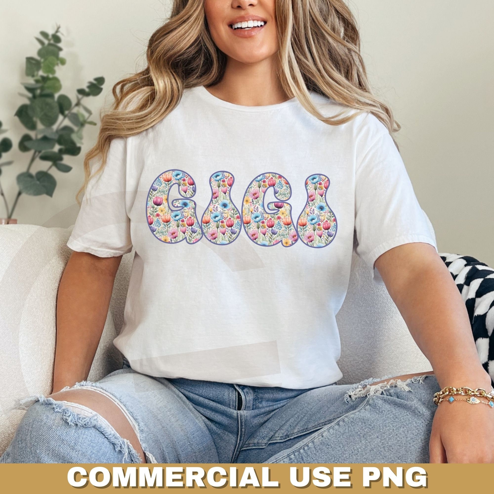 Floral Gigi Sublimation Png Instant Download File, Floral Mom Words ...