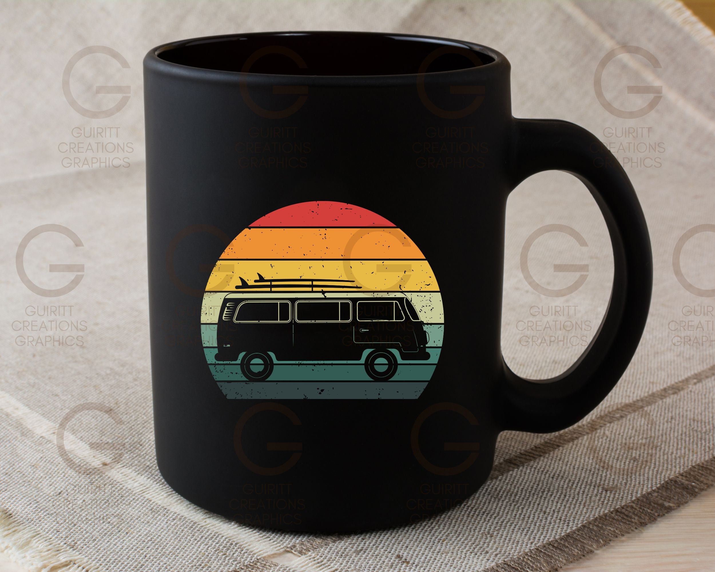 Vintage Van Sunset Png and Svg Summer Beach Sunset Retro Sunset Clip ...