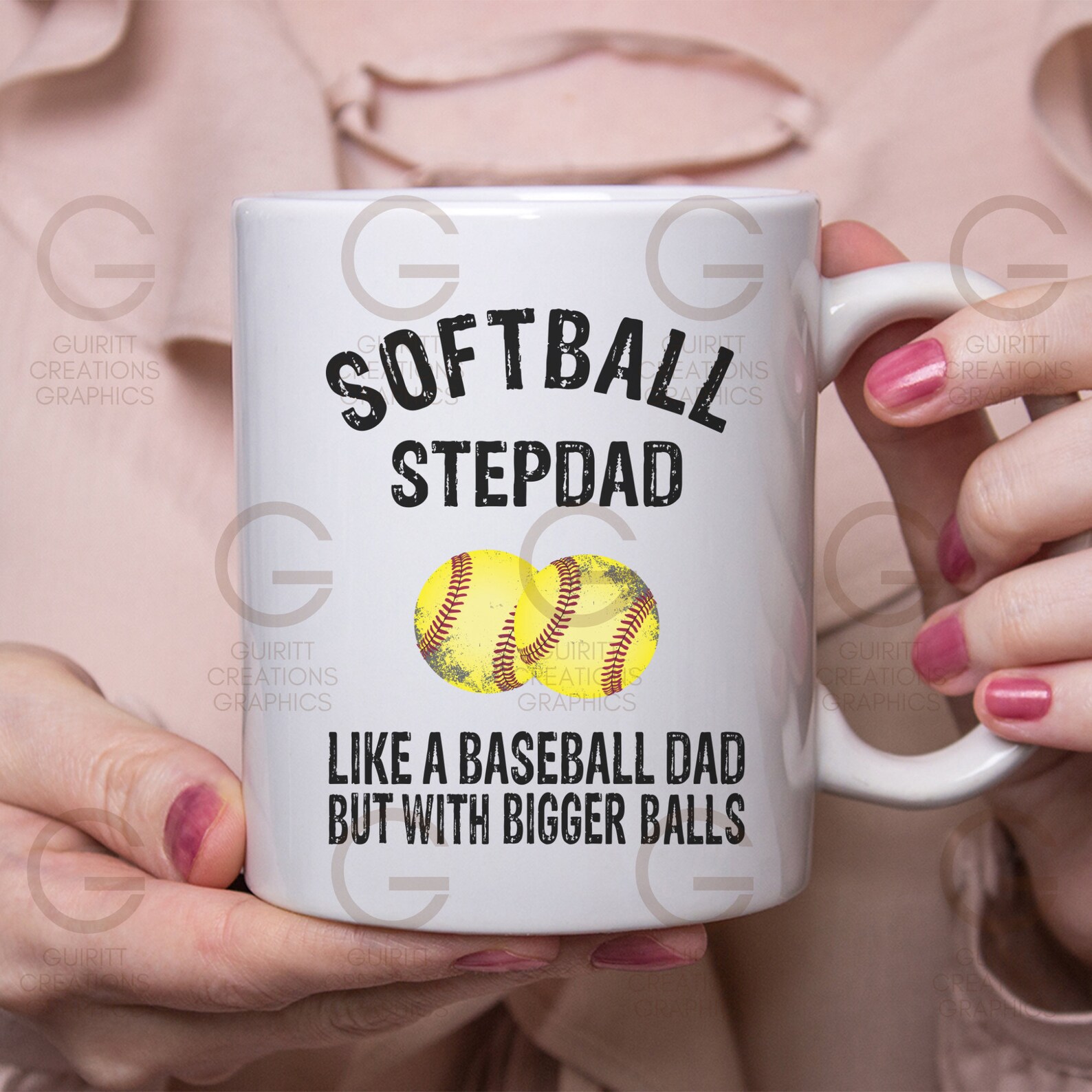 Softball Stepdad Like Baseball Dad but With Bigger Balls Png, Fathers ...