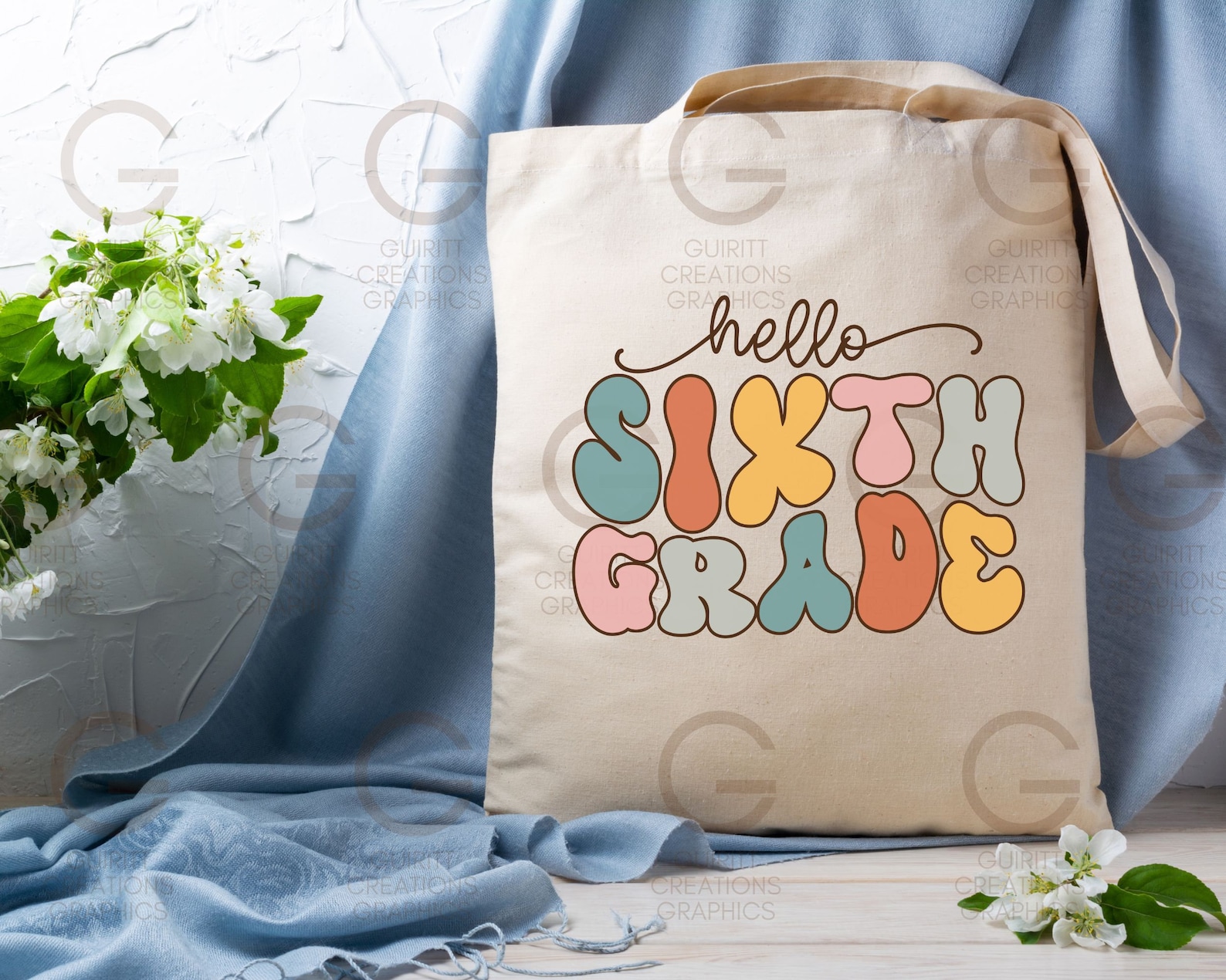 Hello Sixth Grade Vintage Back to School Groovy Png, Retro First Day of ...