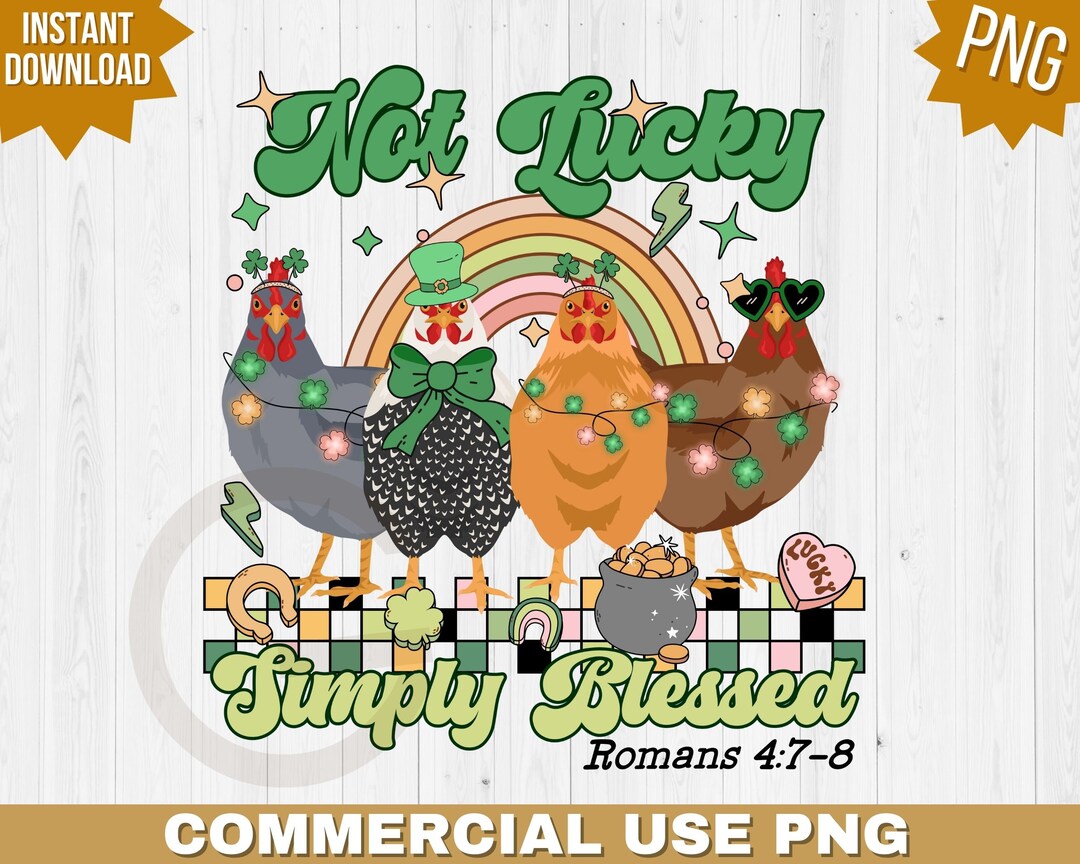 Chicken St Patricks Day Png, Chicken Farm Png, Retro St Patricks Day ...
