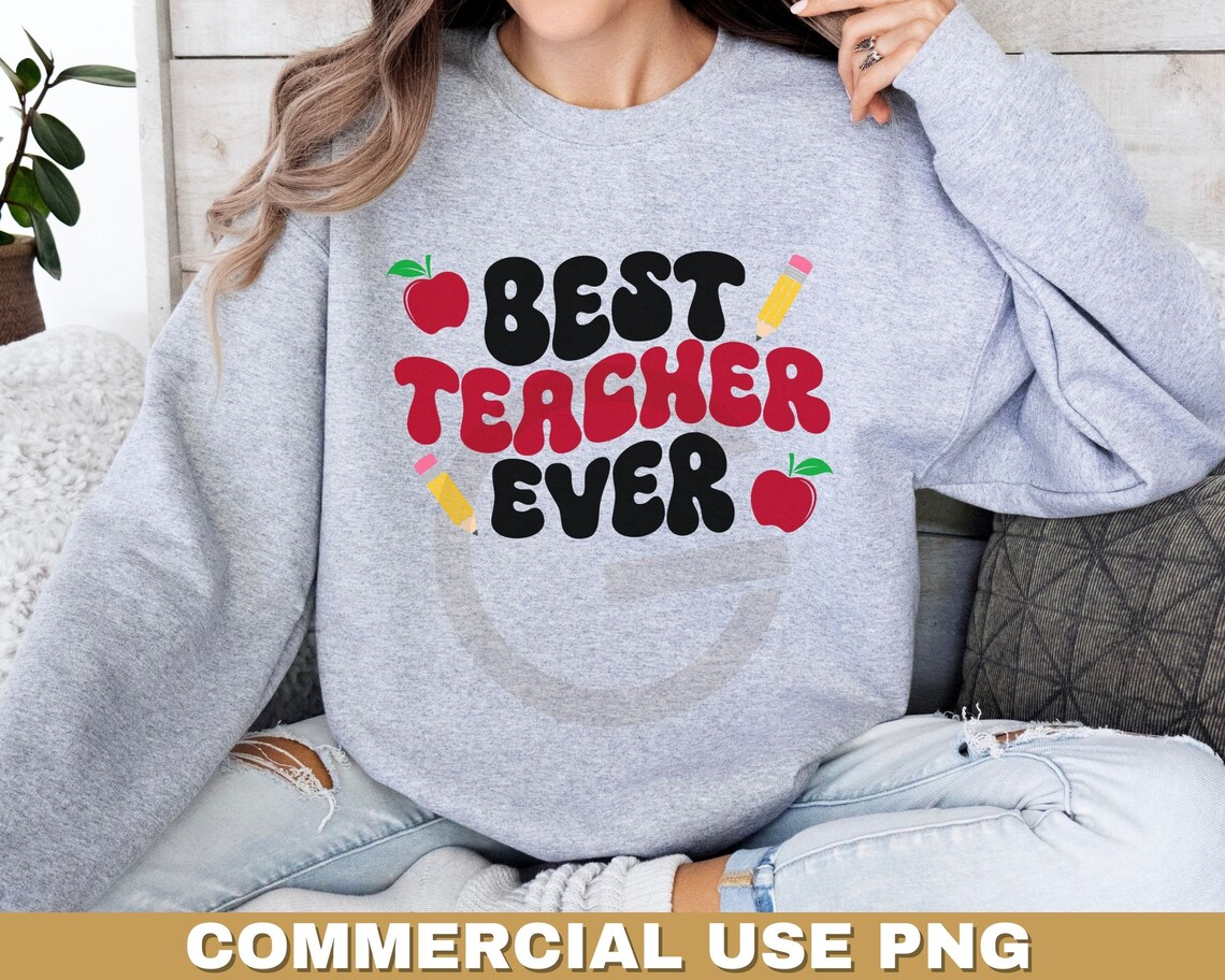 Best Teacher Ever Svg Png and Eps, Teacher Appreciation Svg, Teach Love ...