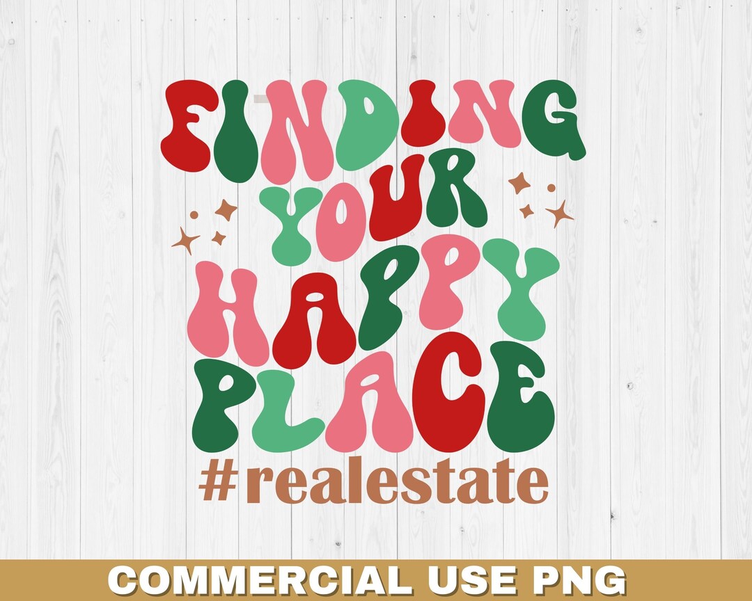 Finding Your Happy Place Retro Christmas Realtor Png, Cozy Season ...