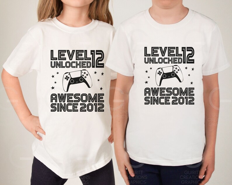 Level 12 Unlocked Awesome Since 2012 Png, Birthday Boy Svg, Gamer ...