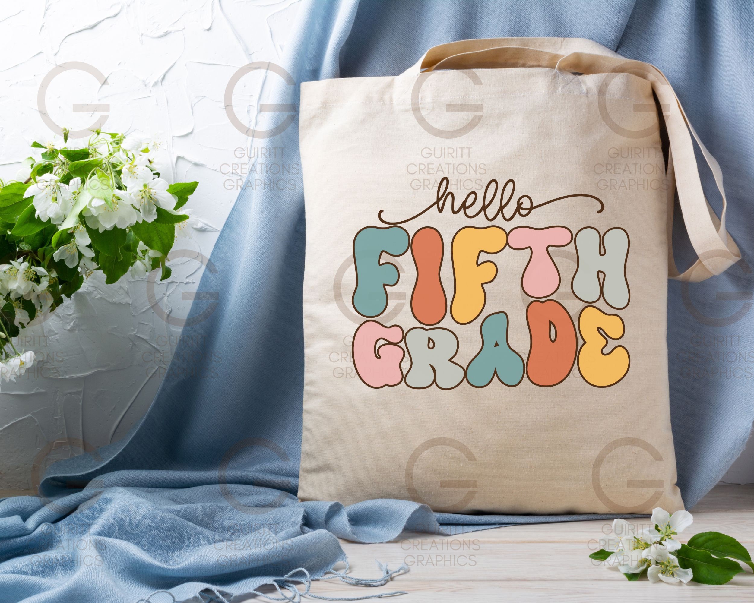 Hello Fifth Grade Vintage Back to School Groovy Png, Retro First Day of ...