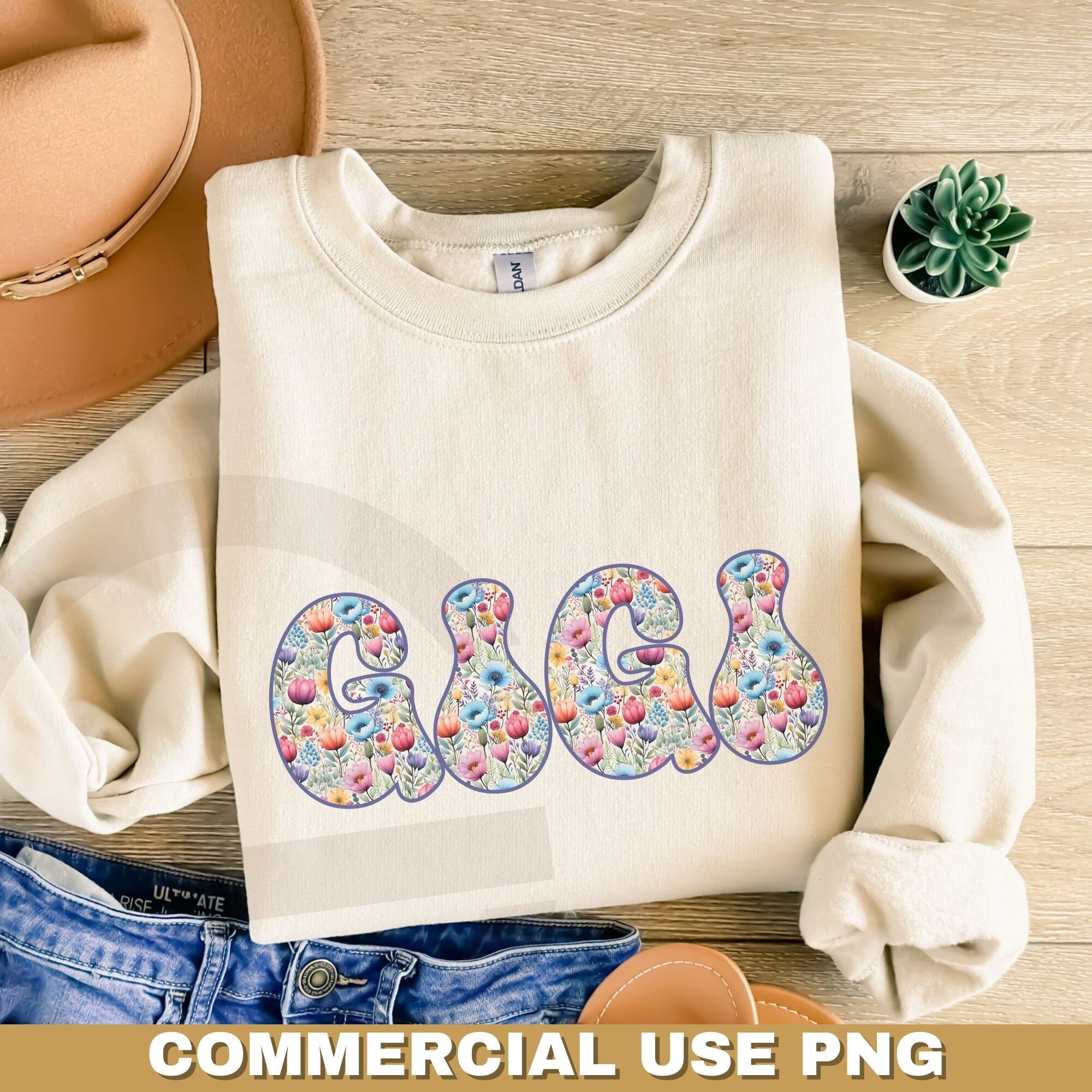 Floral Gigi Sublimation Png Instant Download File, Floral Mom Words ...