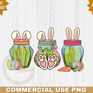 Easter Pickles Jar Sublimation Png File, Easter Pickles Clipart, Cute ...
