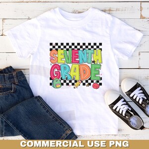 Seventh Grade Doodle Sublimation Png, Kids Back to School Png, First ...