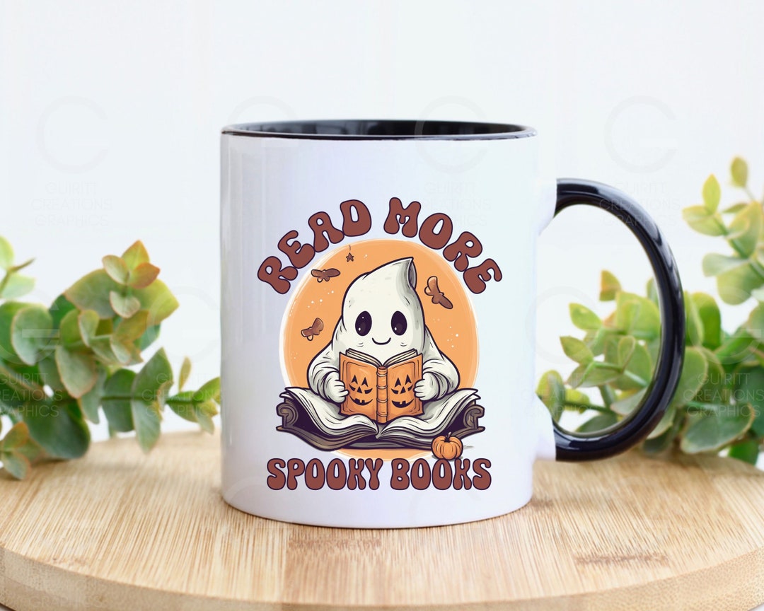 Read More Spooky Books Halloween PNG, Ghost Reading Books Png, Spooky ...