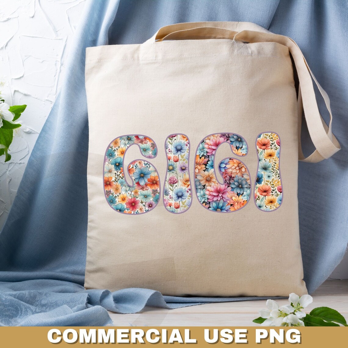 Gigi Flower Sublimation Png Instant Download File, Floral Mom Words ...