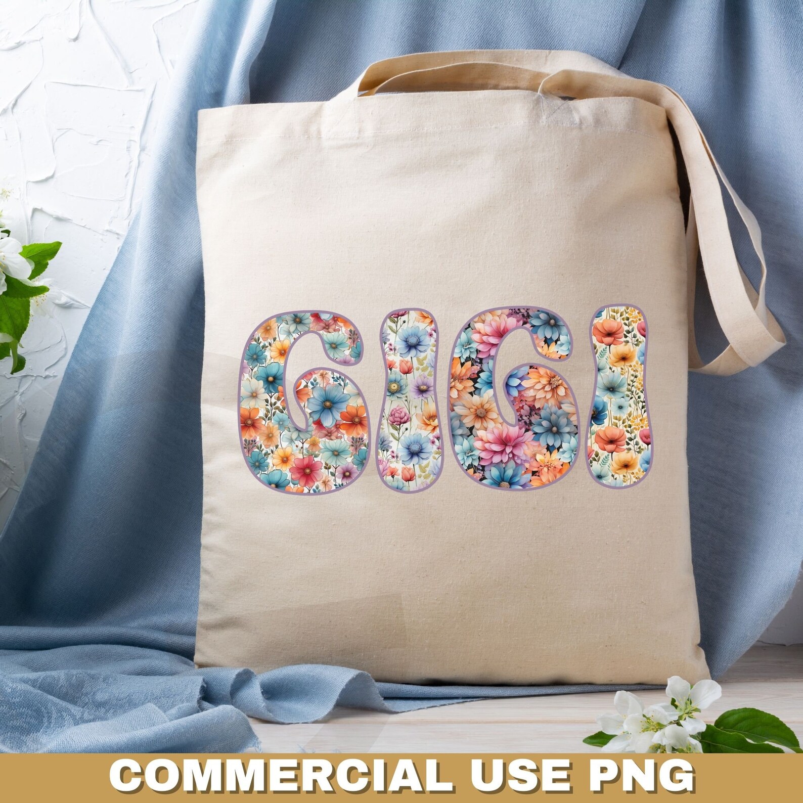 Gigi Flower Sublimation Png Instant Download File, Floral Mom Words ...