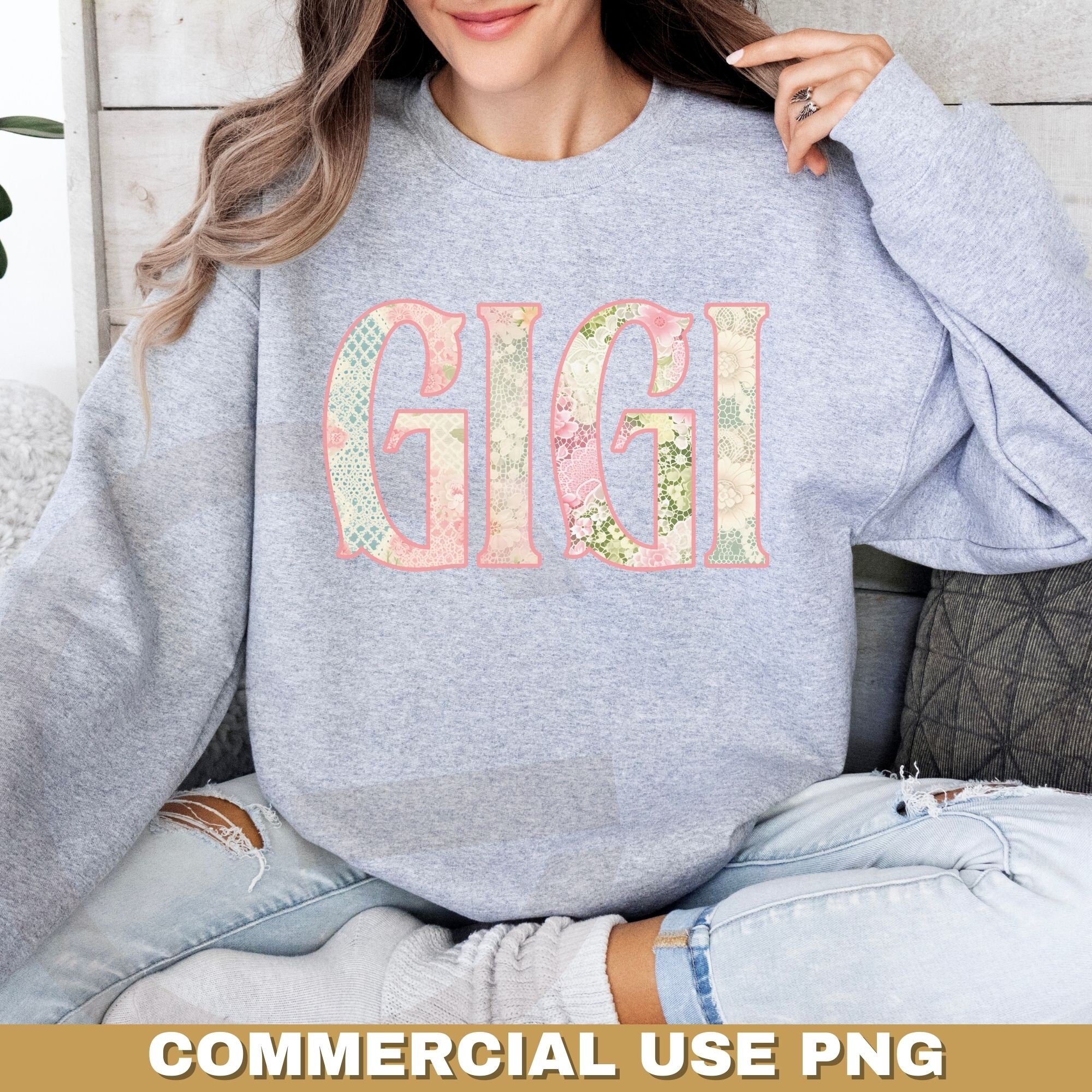 Gigi Lace Sublimation Png Instant Download File, Chick Mom Words ...