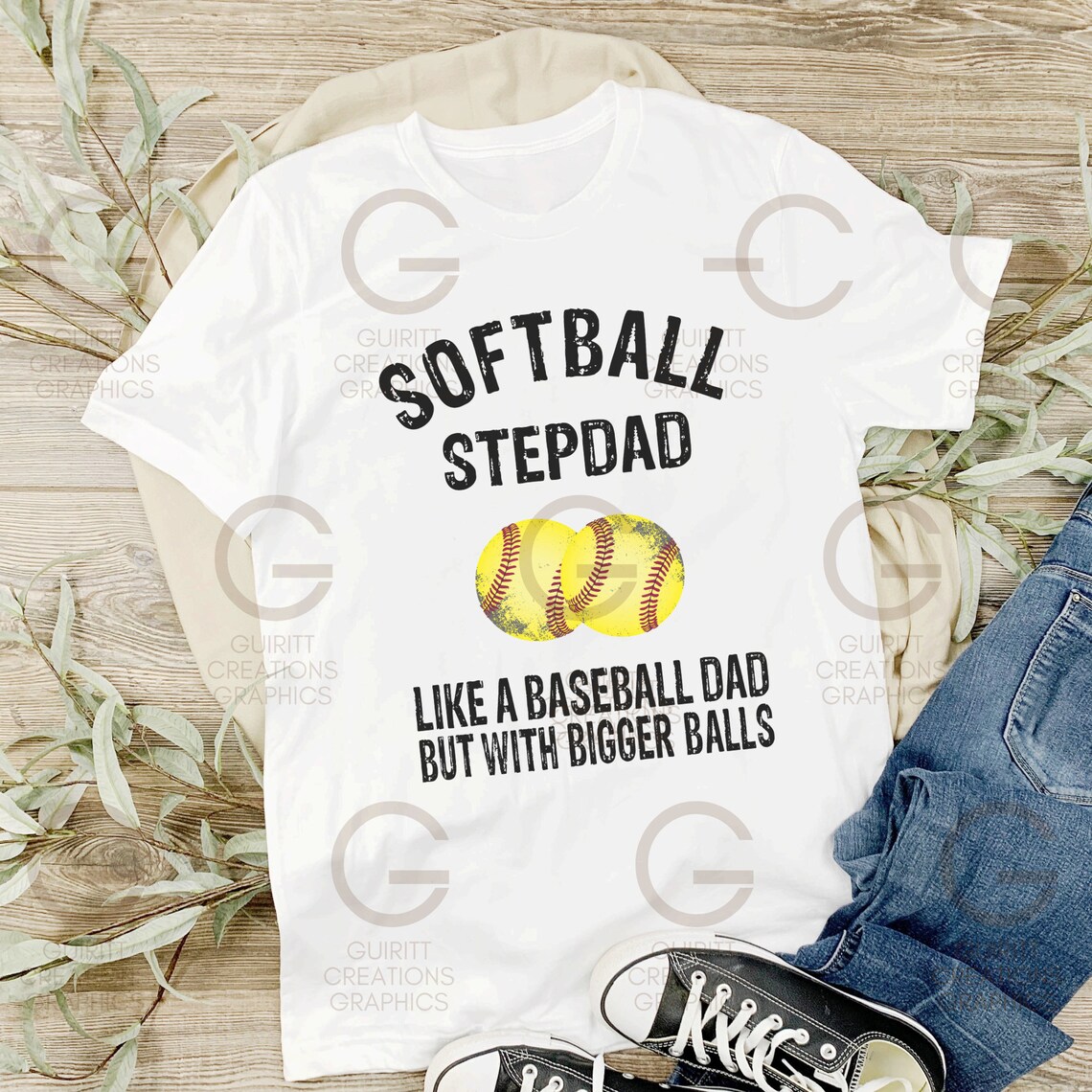 Softball Stepdad Like Baseball Dad but With Bigger Balls Png, Fathers ...