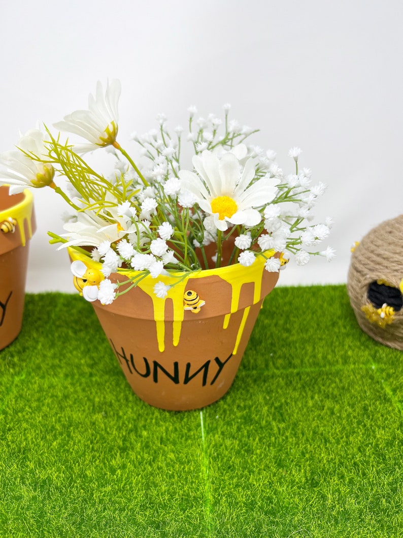 Winnie the Pooh Terracotta Hunny Pots Centerpieces , Honey Pot Party ...
