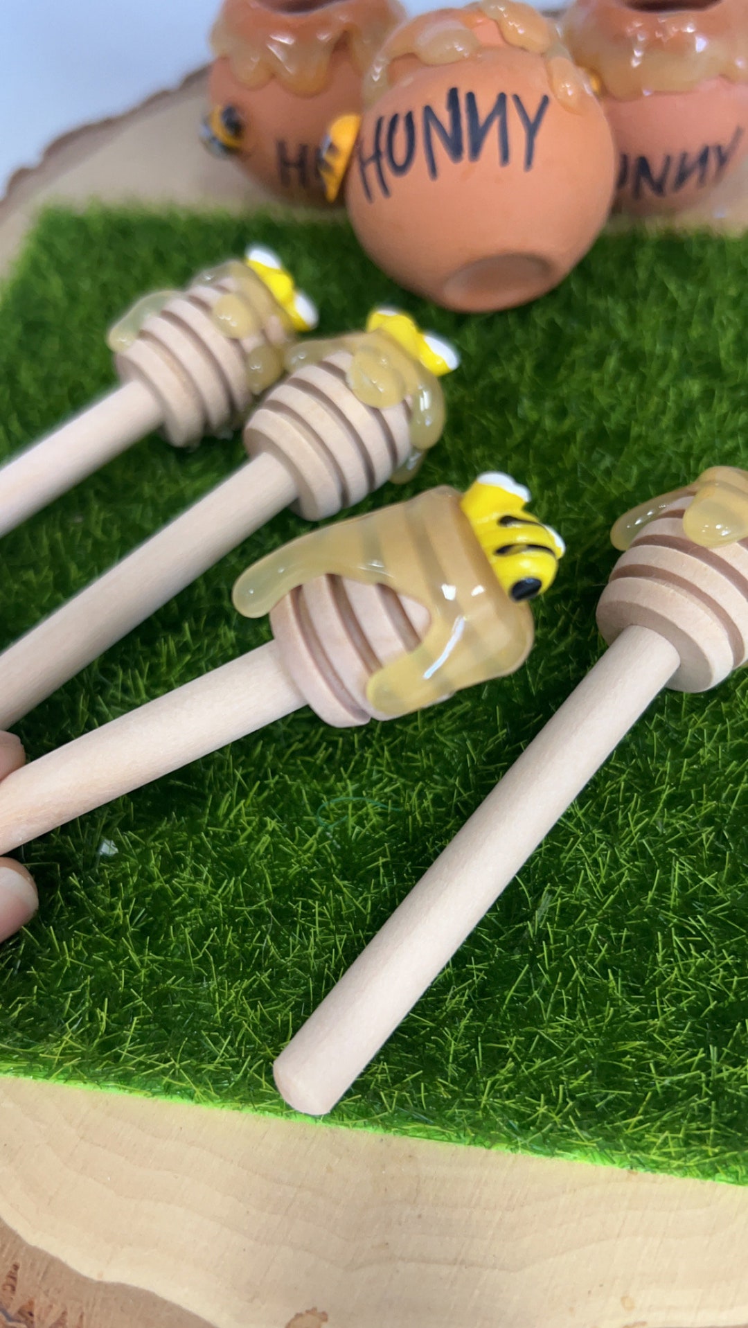 Fake Honey Dipper, Faux Honey Drip, Bee Decor , Bee Farmhouse Honey ...