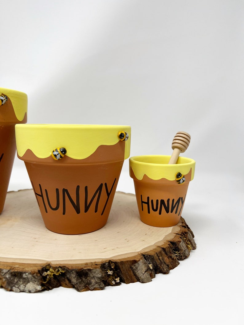 Winnie the Pooh Terracotta Hunny Pots Centerpieces , Honey Pot Party ...