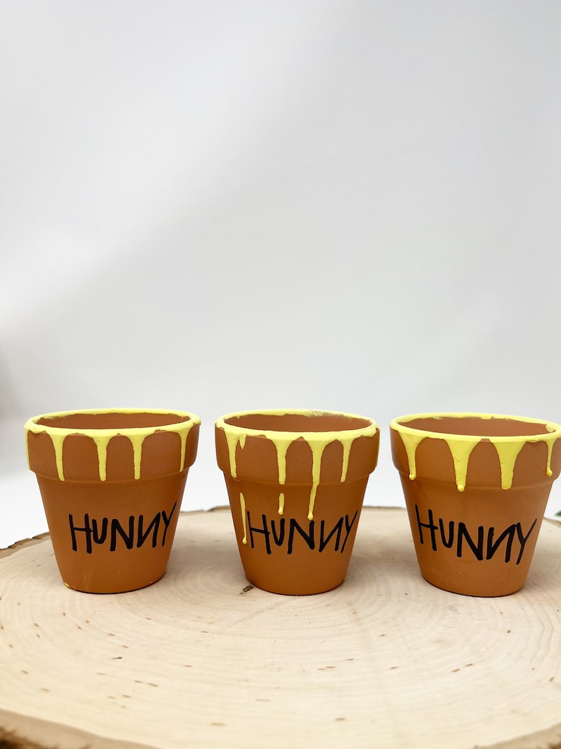 Winnie the Pooh Terracotta Hunny Pots Centerpieces , Honey Pot Party ...