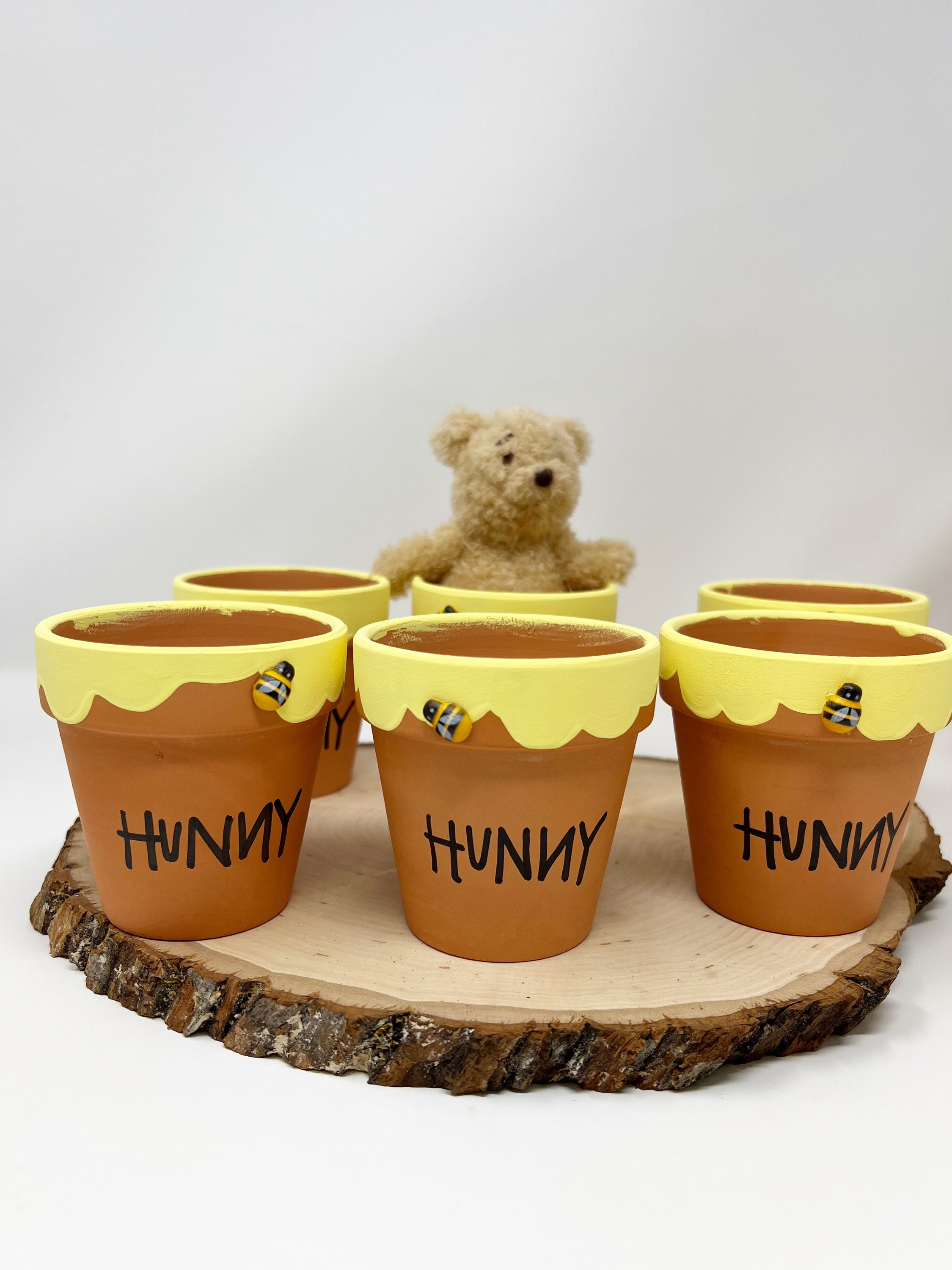 Winnie the Pooh Terracotta Hunny Pots Centerpieces , Honey Pot Party ...