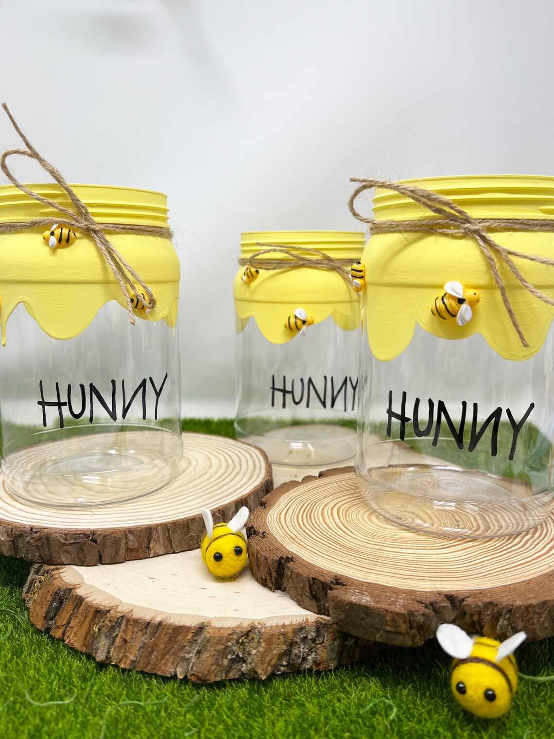 Mason Jar Hunny Pot Centerpiece Pint Plastic Size Mason Jar - Etsy