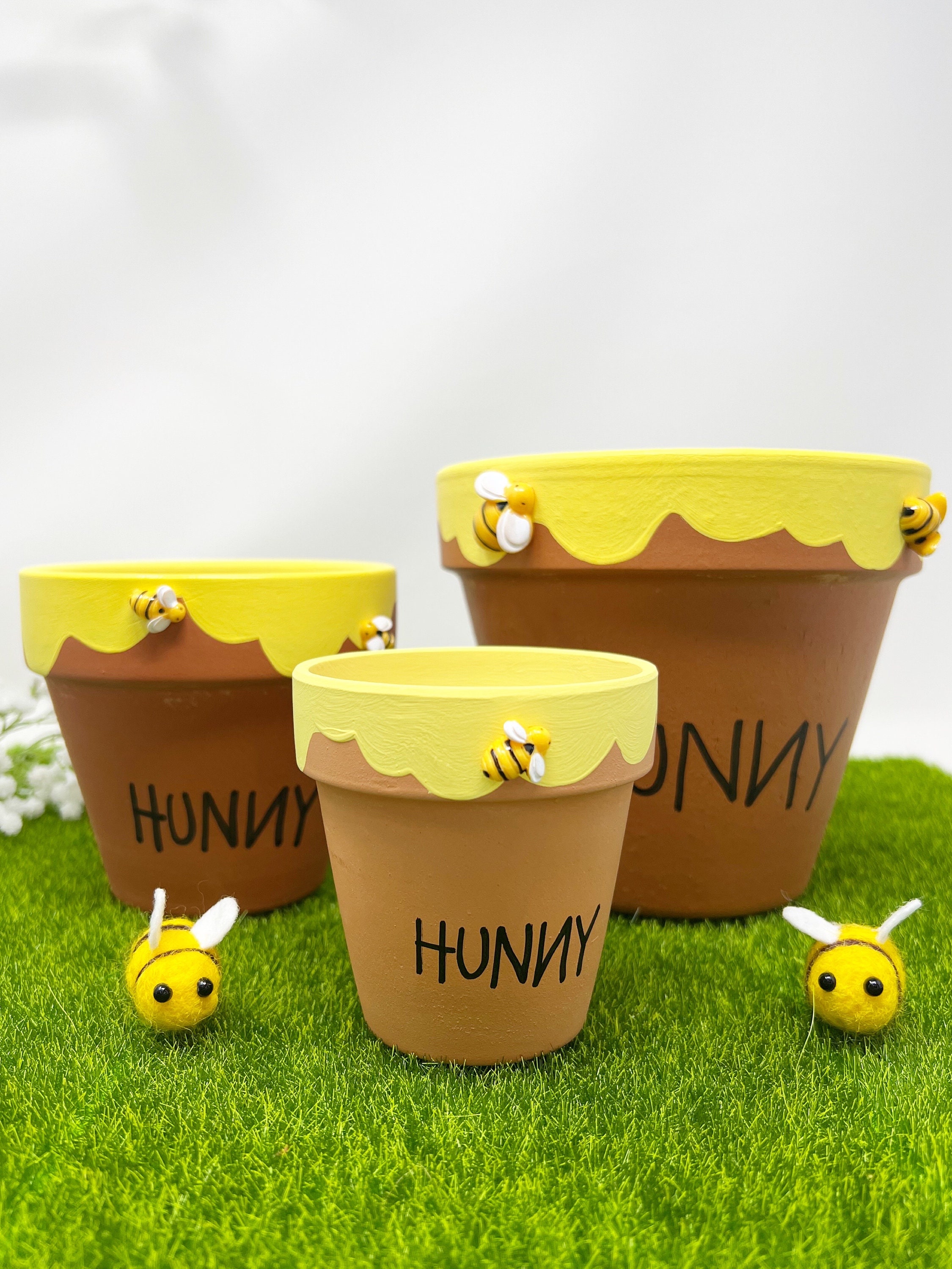 Winnie the Pooh Terracotta Hunny Pots Centerpieces , Honey Pot Party ...