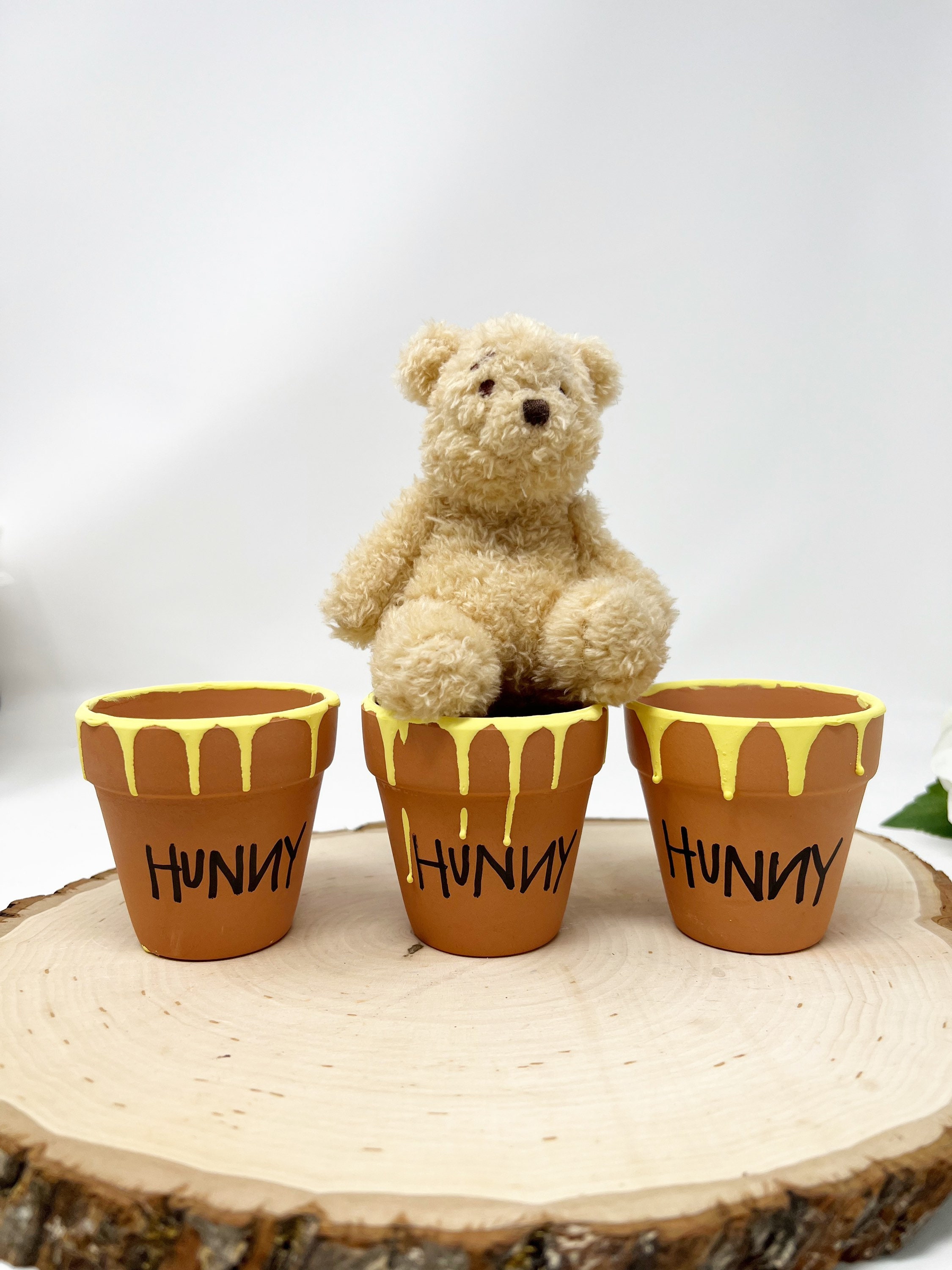 Winnie the Pooh Terracotta Hunny Pots Centerpieces , Honey Pot Party ...