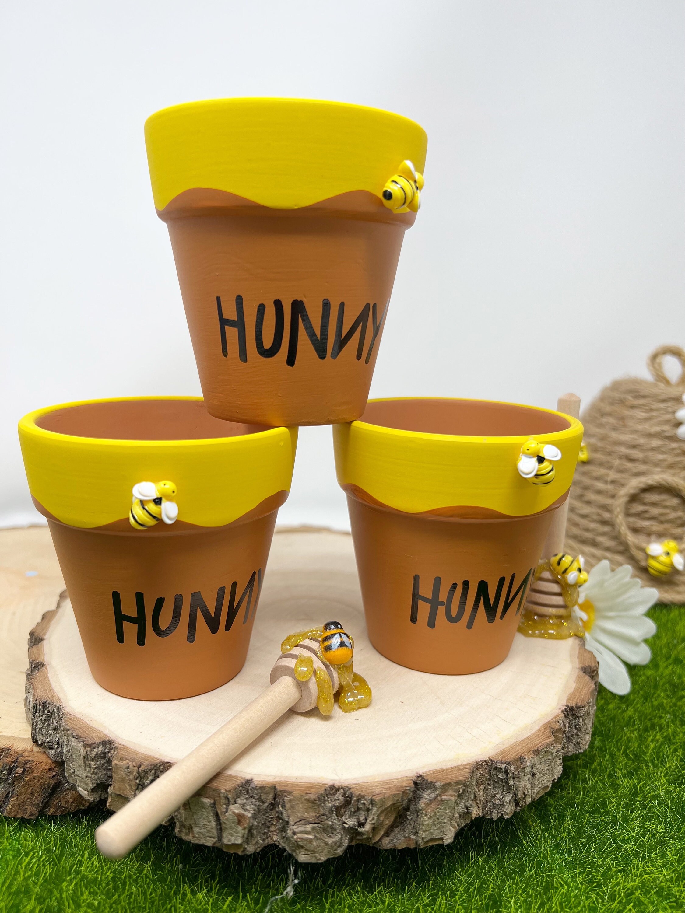 Hunny Pot Party Favors , Winnie the Pooh Theme , Honey Centerpieces ...