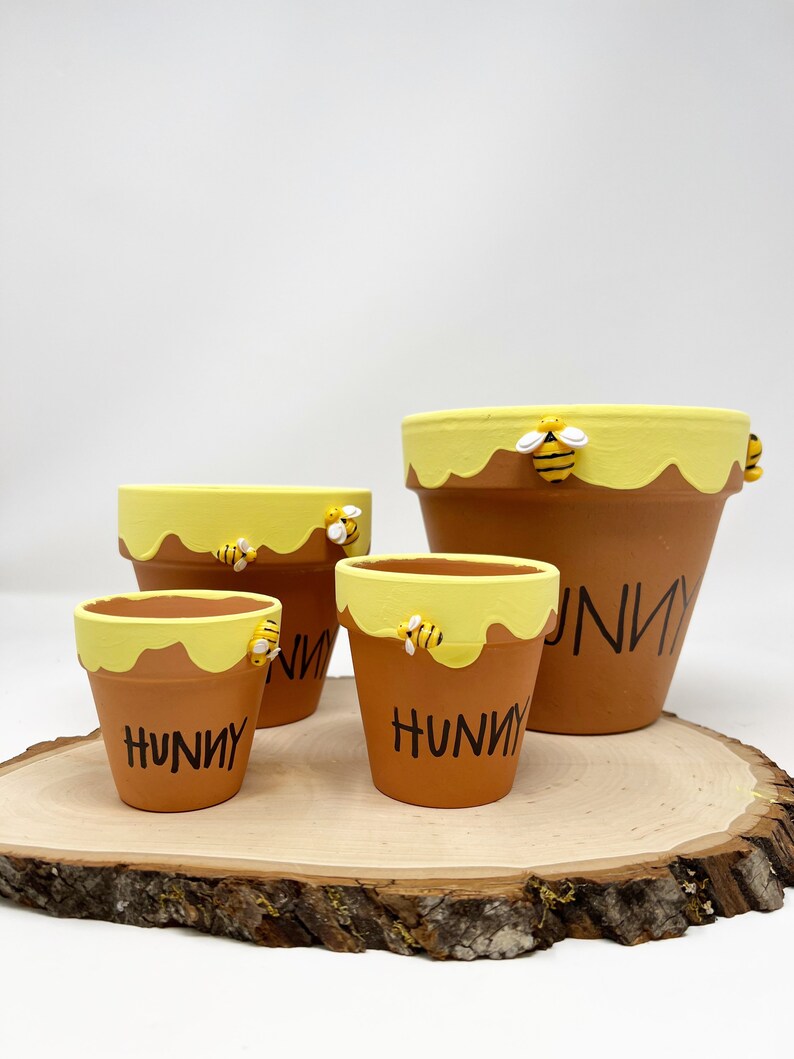 Winnie the Pooh Terracotta Hunny Pots Centerpieces Honey Pot - Etsy