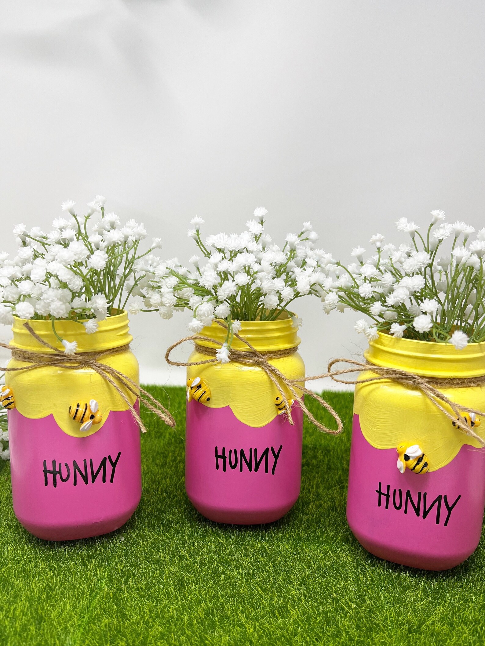 Mason Jar Hunny Pot Centerpiece Pint Plastic Size Mason Jar - Etsy