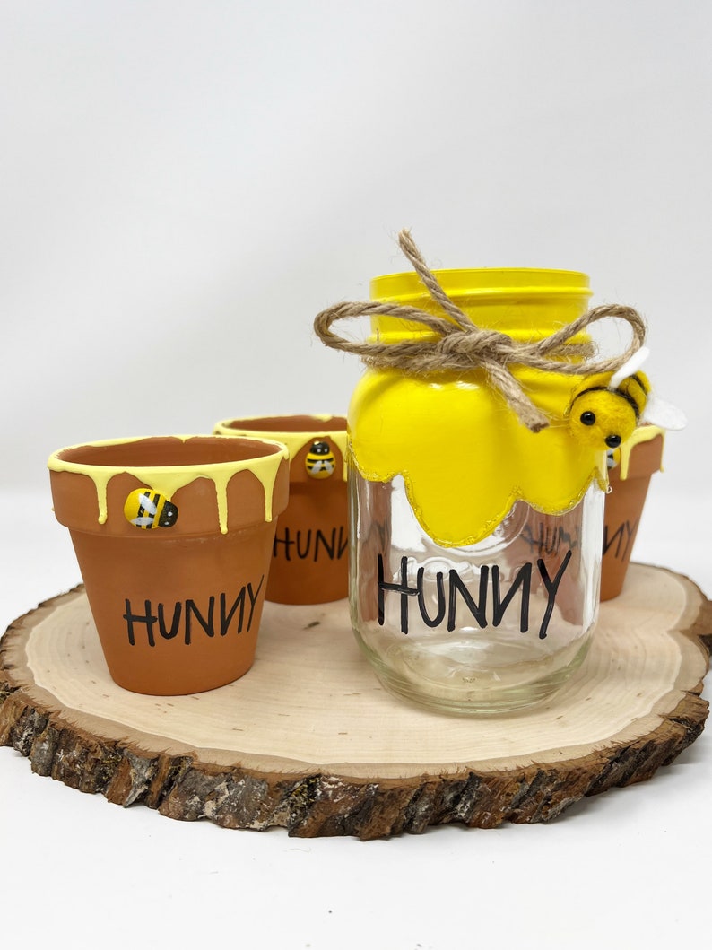 Winnie the Pooh Terracotta Hunny Pots Centerpieces Honey Pot - Etsy