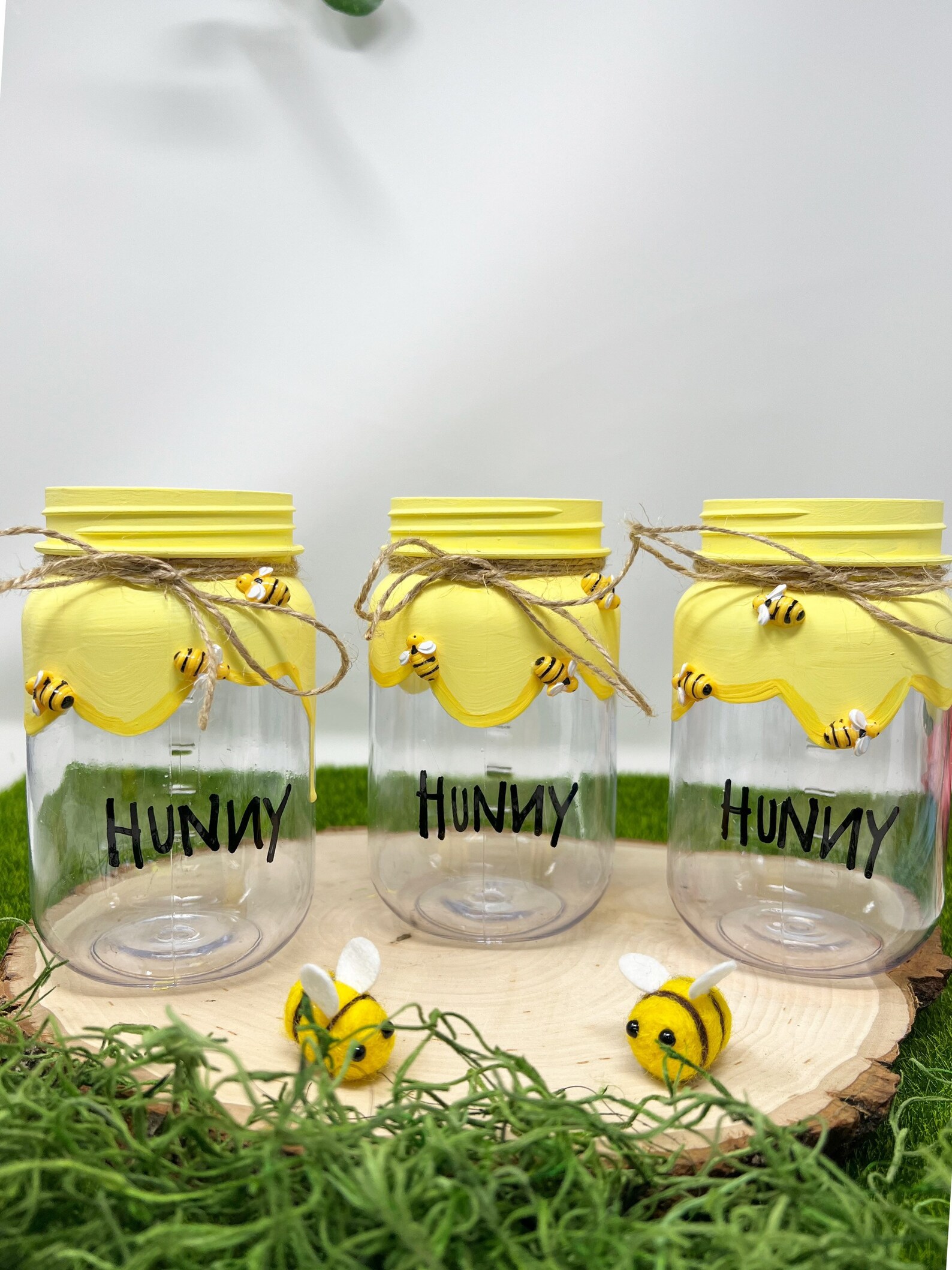 Mason Jar Hunny Pot Centerpiece Pint Plastic Size Mason Jar - Etsy