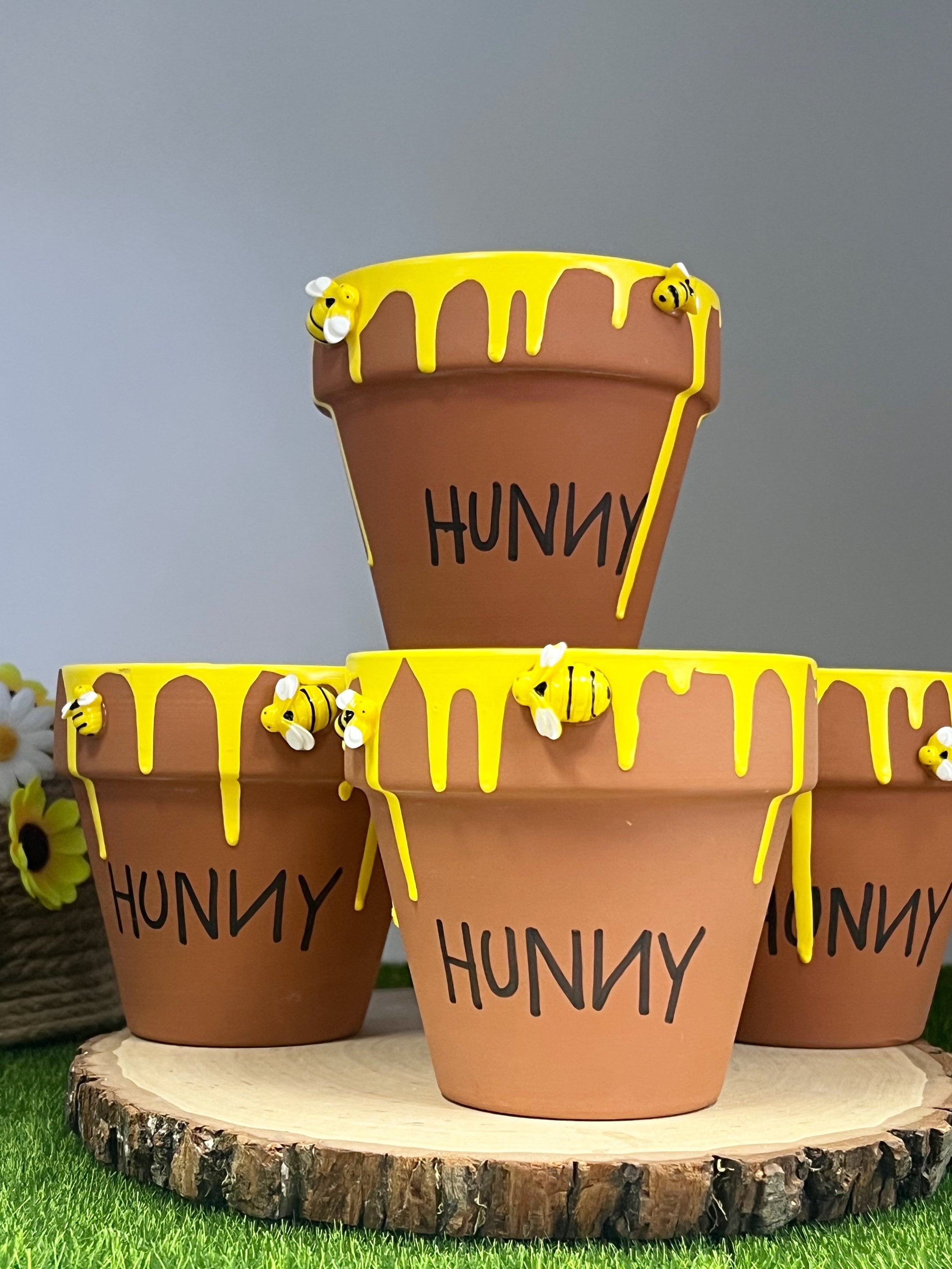 Winnie the Pooh Terracotta Hunny Pots Centerpieces , Honey Pot Party ...