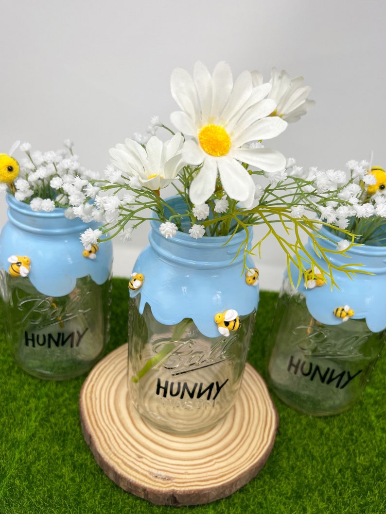 Mason Jar Hunny Pot Centerpiece , Pint Plastic Size Mason Jar , Winnie ...
