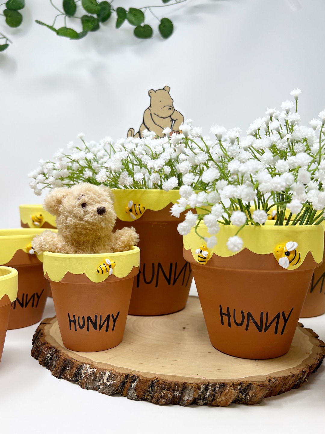 Winnie the Pooh Terracotta Hunny Pots Centerpieces Honey Pot - Etsy