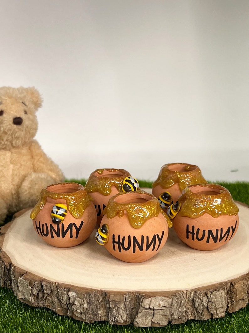 Winnie the Pooh Terracotta Hunny Pots Centerpieces , Honey Pot Party ...